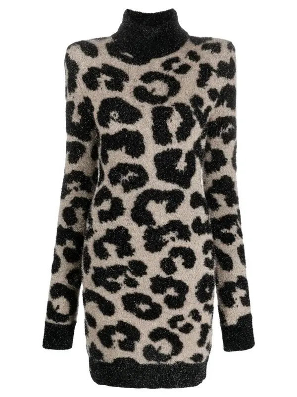 Philipp Plein Leopard-print Dress - Black