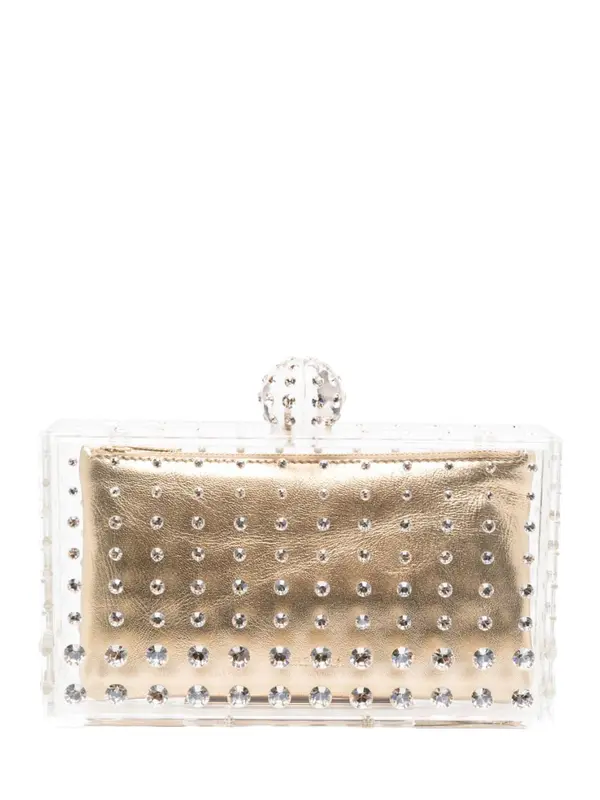 AQUAZZURA Crystal-embellished Clutch - Gold