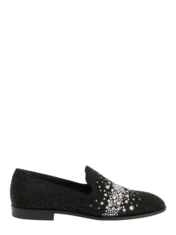 GIUSEPPE ZANOTTI Marthinique Rhinestone Loafers - Black
