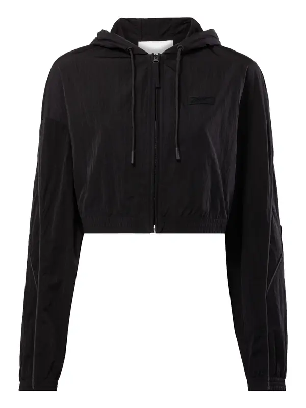 REEBOK Hooded Cropped Track Jacket - Black