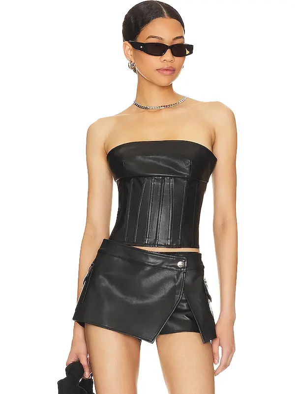 Superdown Odessa Corset Top - Black