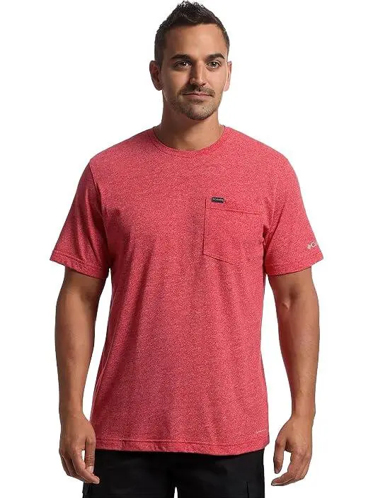 Columbia Thistletown Hillstm Pocket Tee Clothing Safari Heather - Red