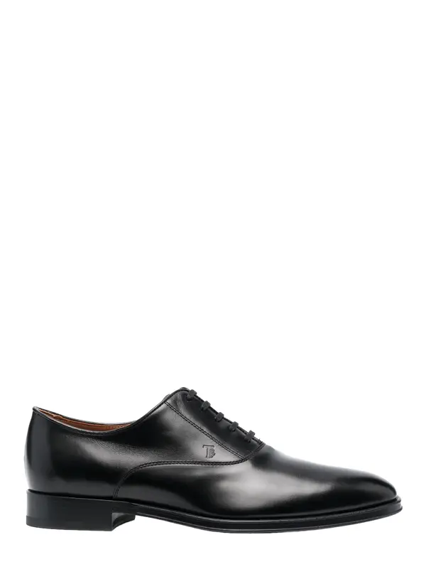 TOD'S Francesina Leather Oxford Shoes - Black
