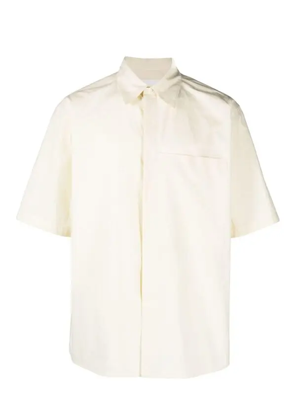 JIL SANDER Patch-pocket Cotton Shirt - Yellow