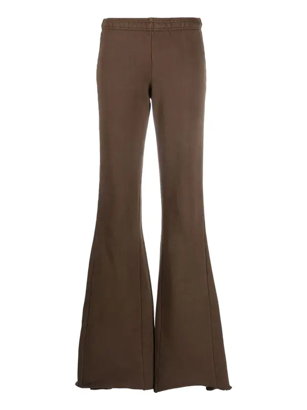 ENTIRE STUDIOS Washed-effect Flared Trousers - Brown