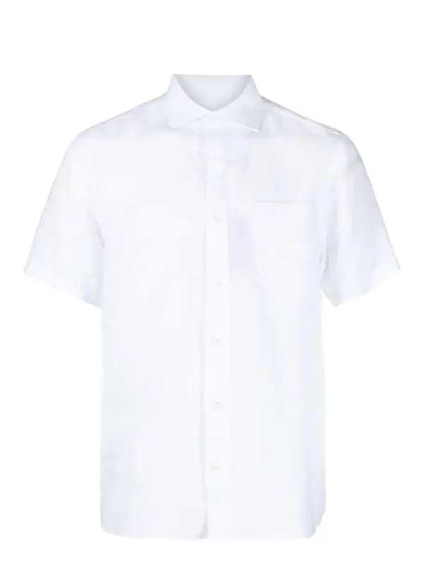 Paul & Shark Short-sleeved Linen Shirt - White