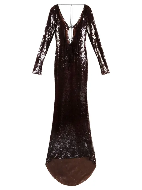 16Arlington Sequin-embellished Dress - Brown