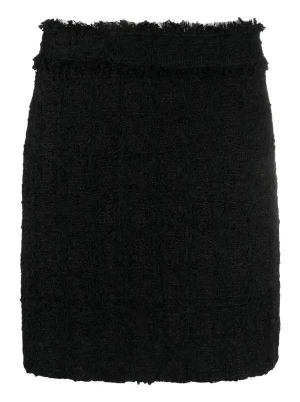Dolce & Gabbana High-waist Tweed Skirt - Black