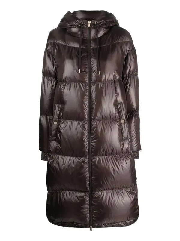 Herno Lightweight Padded Hooded Coat - Brown