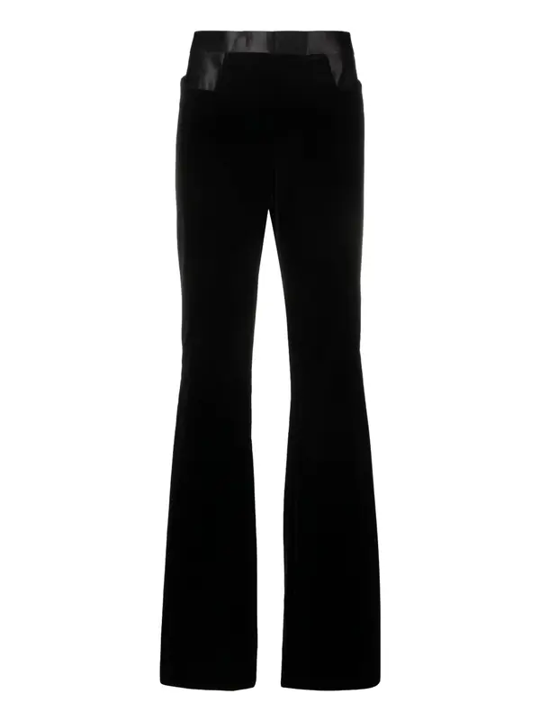 TOM FORD High-waisted Flared Trousers - Black
