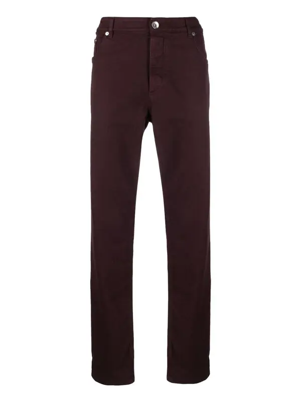 Brunello Cucinelli Mid-rise Straight-leg Jeans - Red