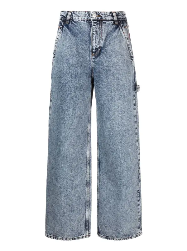 Moschino High-rise Straight-leg Jeans - Blue