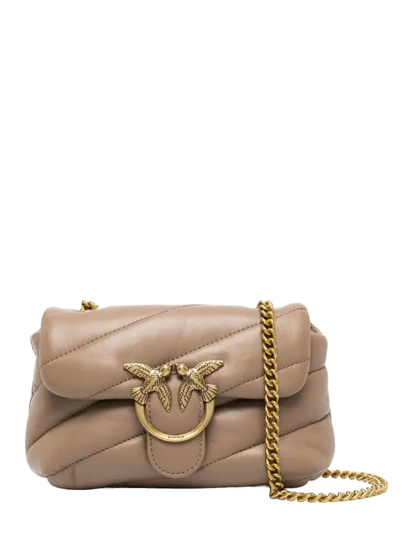 Pinko Love Baby Padded Leather Bag - Brown