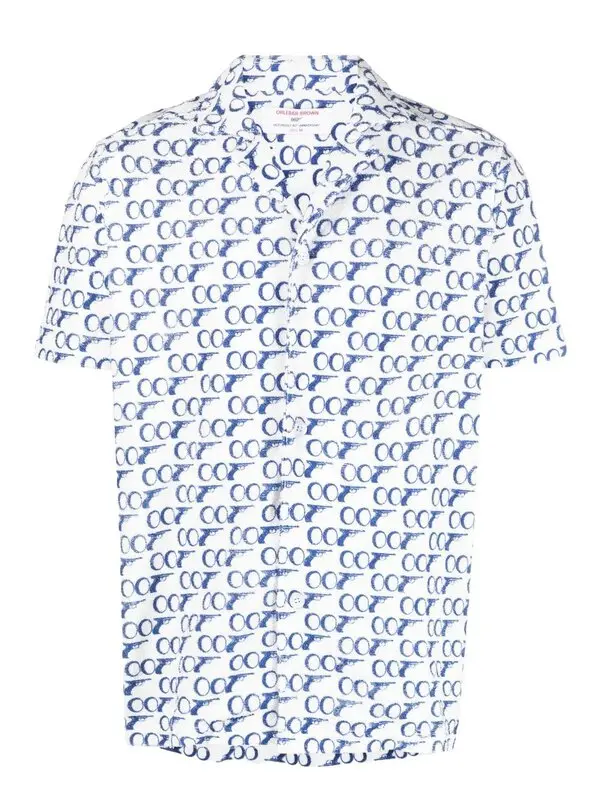 Orlebar Brown Howell James Bond-print Shirt - White