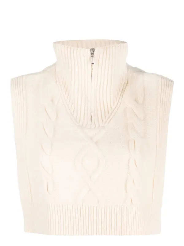 A.p.c. Cable-knit Cropped Collar - Neutrals