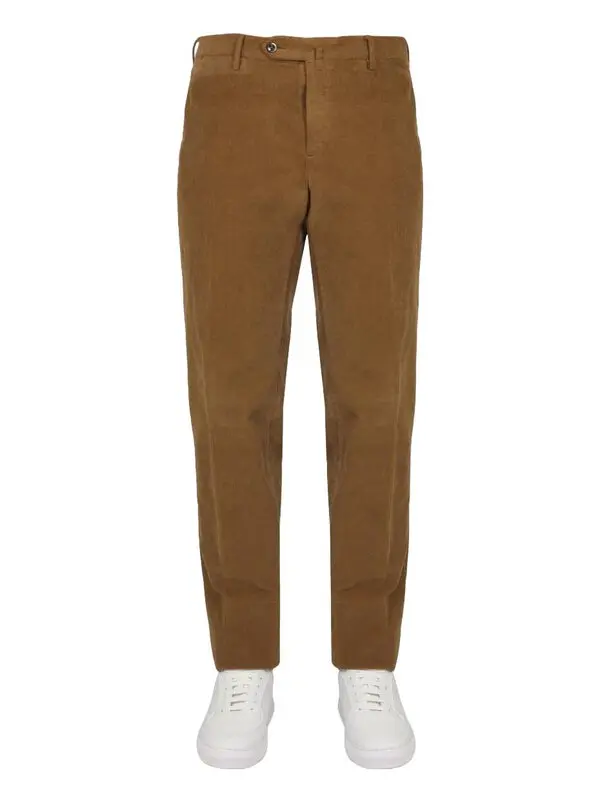 PT TORINO Slim Fit Trousers - Brown