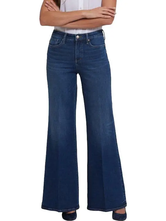 NYDJ Mia Palazzo High-waist Flare Jeans - Vintage Lapis