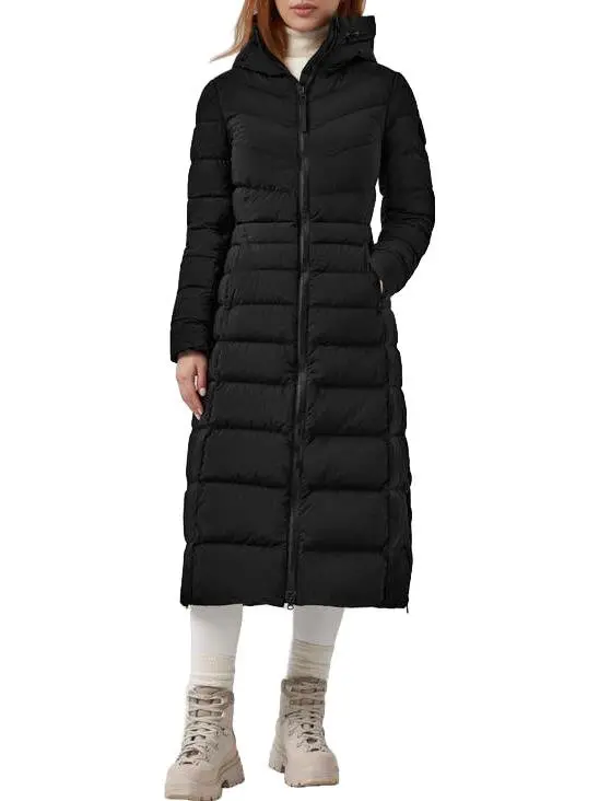 Canada Goose Clair Long Down Puffer Coat - Black - Noir