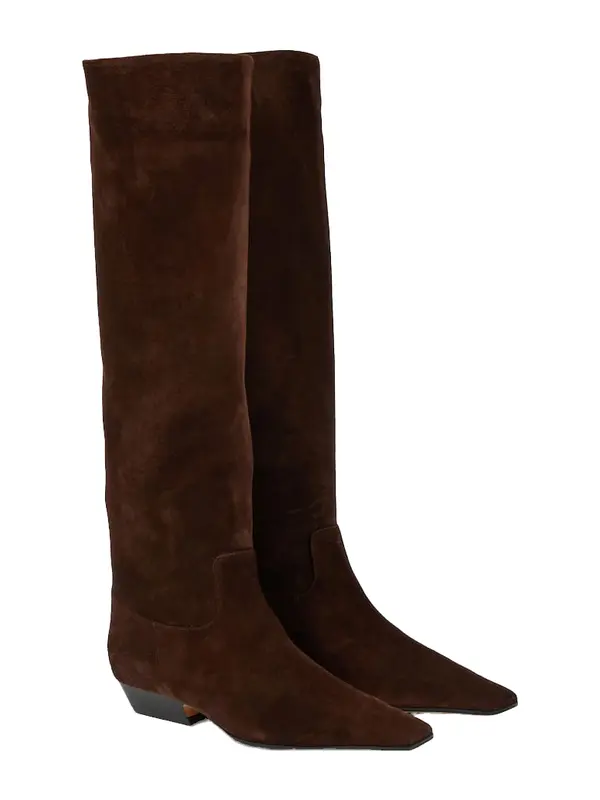Khaite Suede Knee-high Boots - Brown