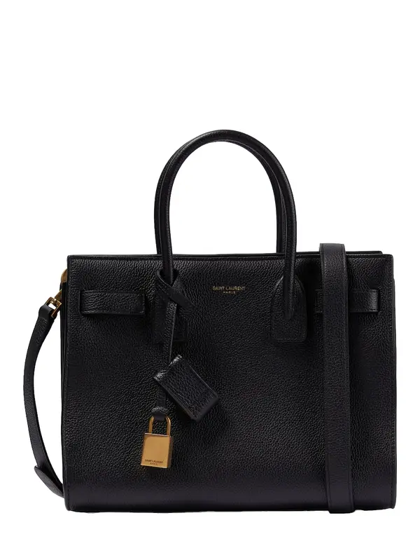 Saint Laurent Sac De Jour Baby Leather Tote Bag - Black