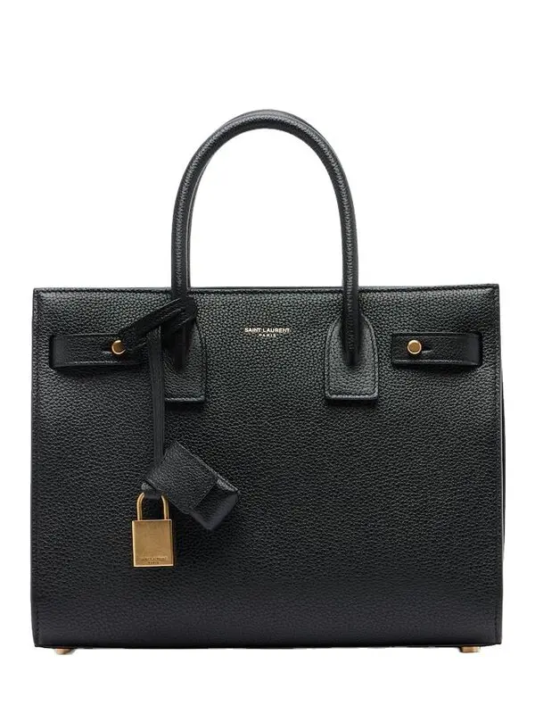 Saint Laurent Sac De Jour Baby Leather Tote Bag - Black