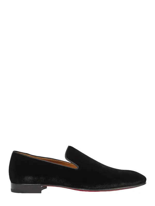 CHRISTIAN LOUBOUTIN Dandelion Velvet Loafers - Black
