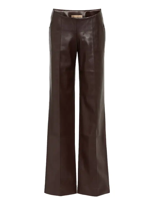 AYA MUSE Low-rise Wide-leg Trousers - Brown