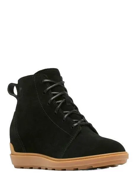 Sorel Evie Ii Waterproof Wedge Bootie - Black/gum 2