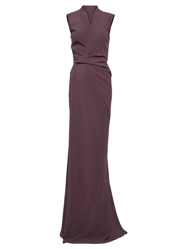 Rick Owens Georgette Maxi Gown - Brown