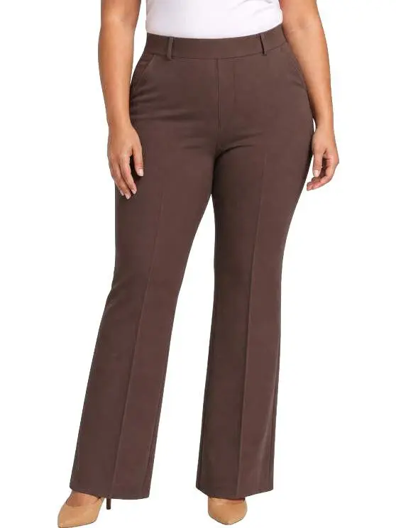 NYDJ Sculpt-her™ Pull-on Flare Ponte Pants - Coffee Bean