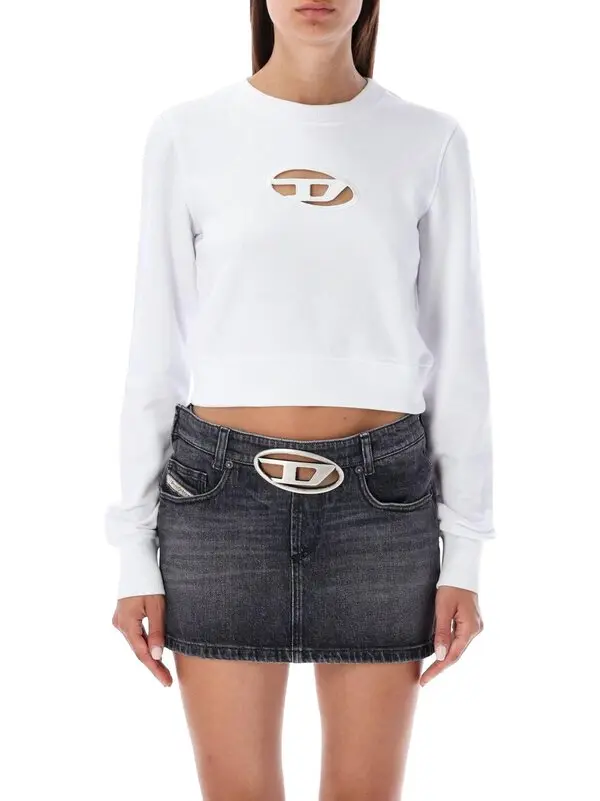 DIESEL Cotton Blend Sweatshirt - White
