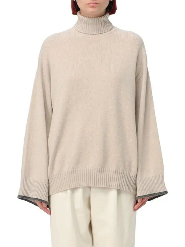 Brunello Cucinelli Cashmere Turtleneck Sweater - Beige