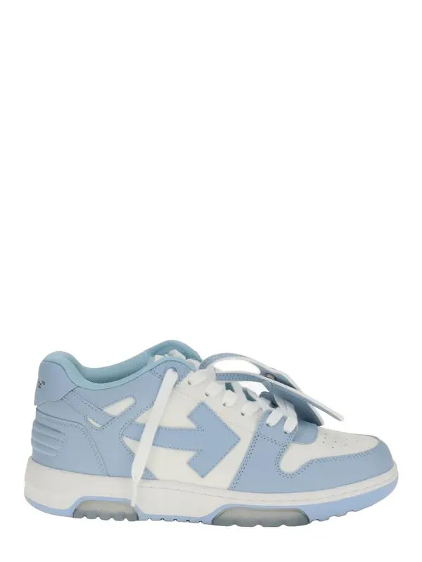 Off-White Low Top Lace-up Sneakers - Gnawed Blue