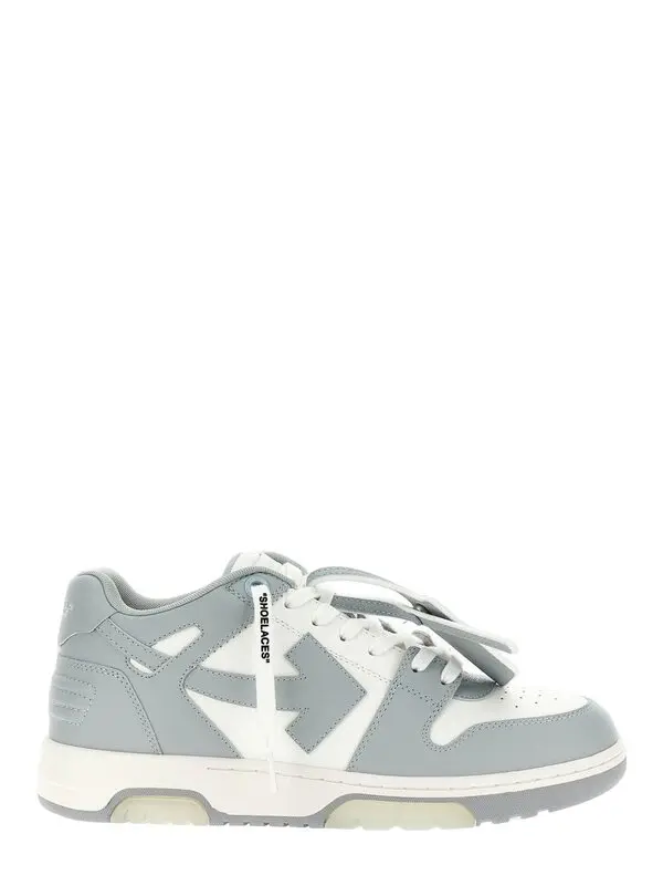 Off-White Out Of Office Bi Smooth Leather Low-top Sneakers With Tag - Grey