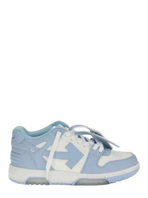 Off-White Low Top Lace-up Sneakers - Sky Blue