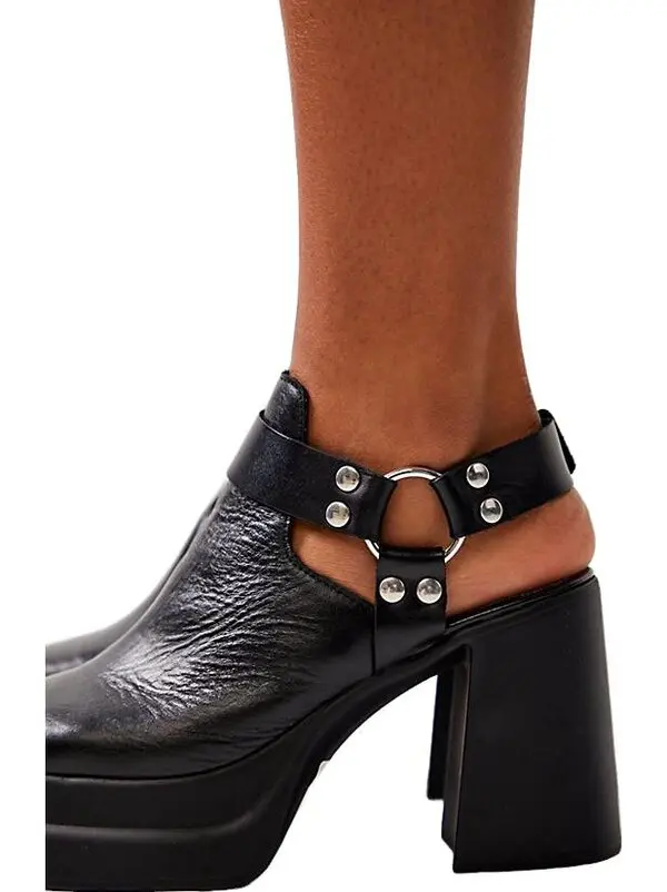 Free People Hybrid Harness Platform Booties - Black