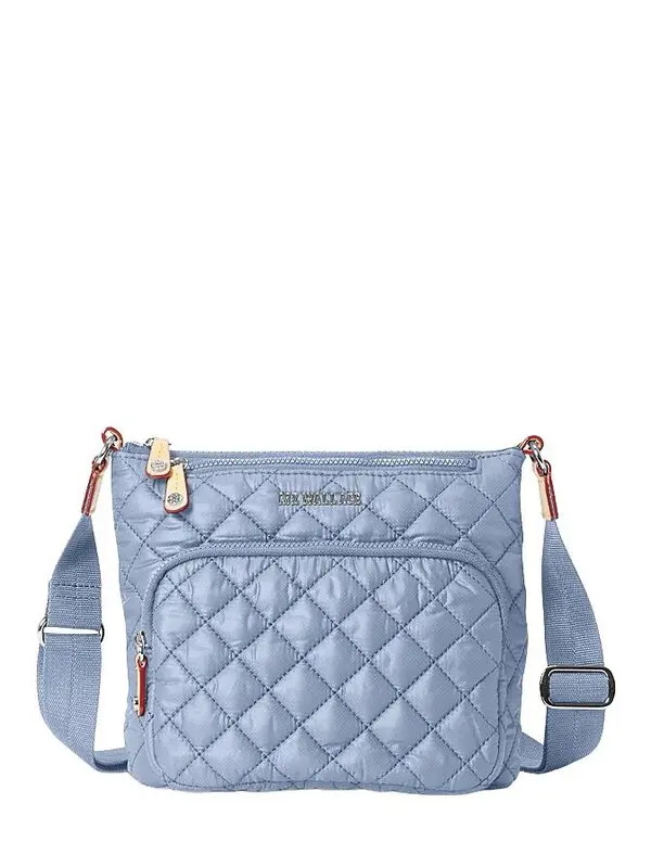 Mz Wallace Metro Scout Crossbody - Stone Blue/silver