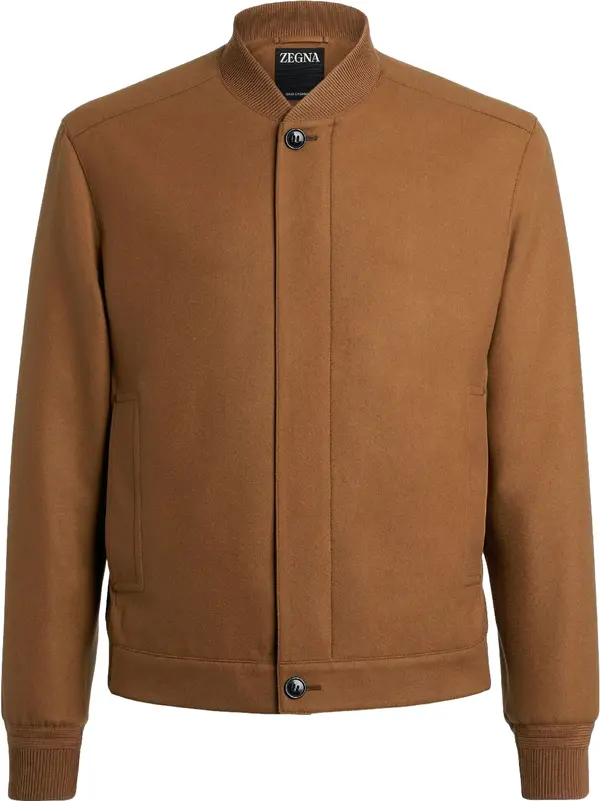 Zegna Oasi Cashmere Bomber Jacket - Brown