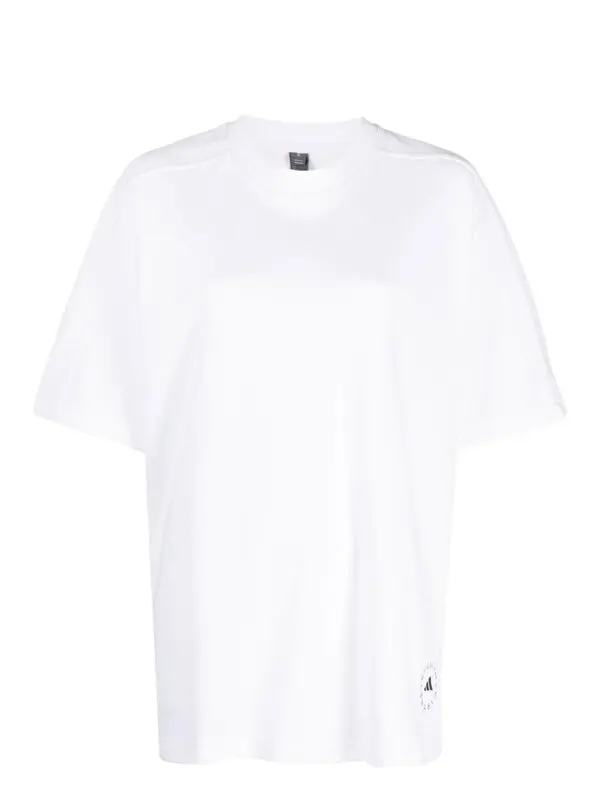Adidas By Stella McCartney Logo-print Cotton-blend T-shirt - White