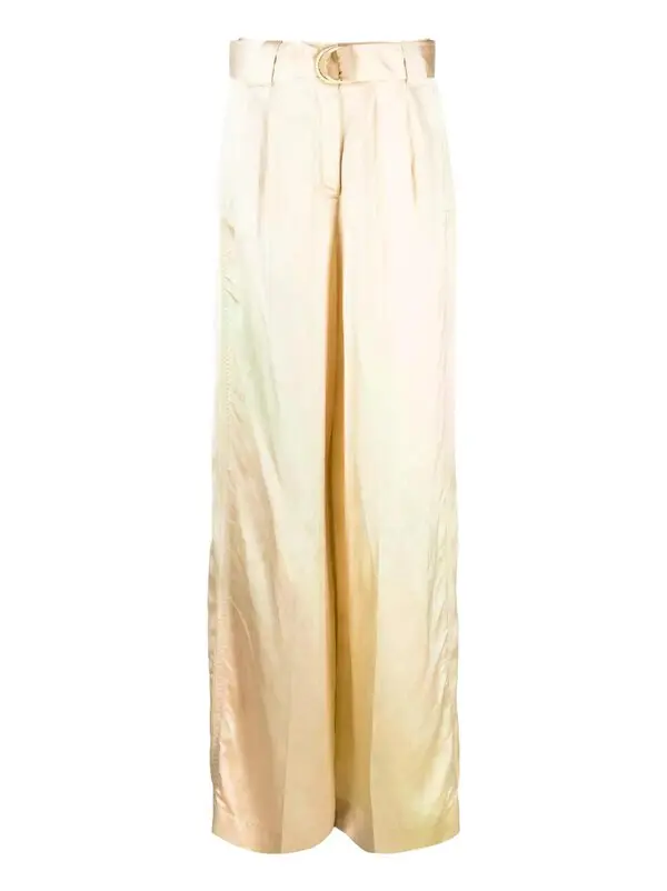 Zimmermann Wonderland Satin Trousers - Neutrals