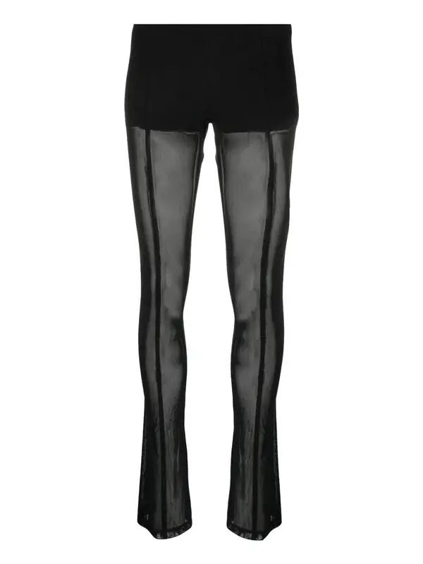 Blumarine Low-rise Semi-sheer Trousers - Black