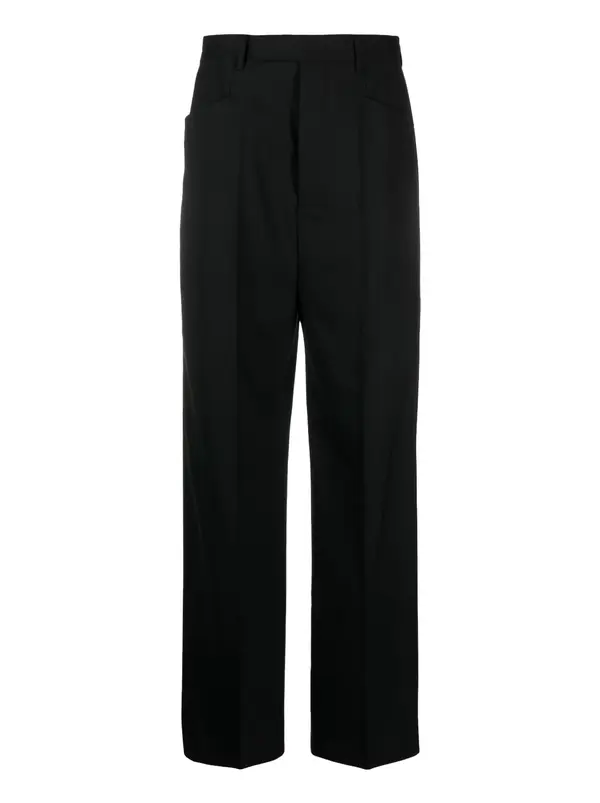 Rick Owens Straight-leg Wool Tailored Trousers - Black