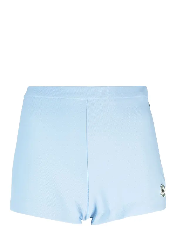 SPORTY & RICH X Lacoste Logo-patch Mini Shorts - Blue