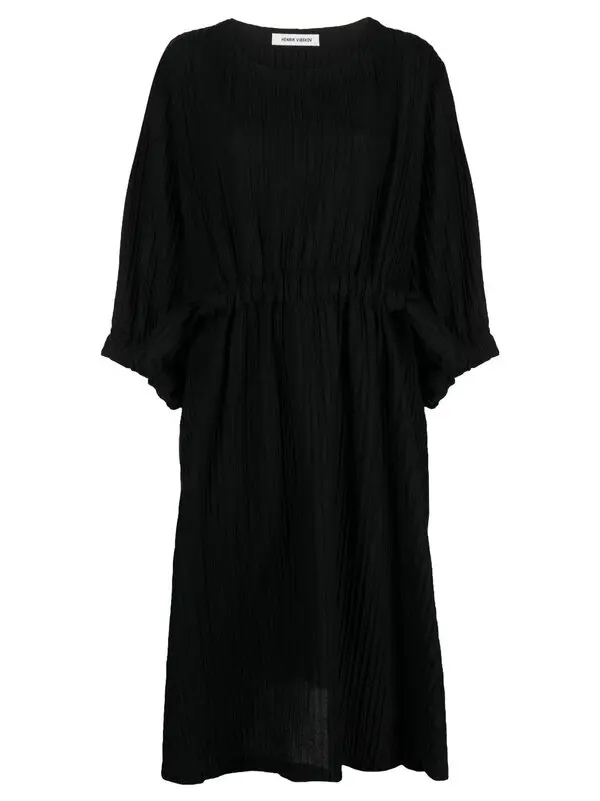 Henrik Vibskov Full Fest Pleated Midi Dress - Black