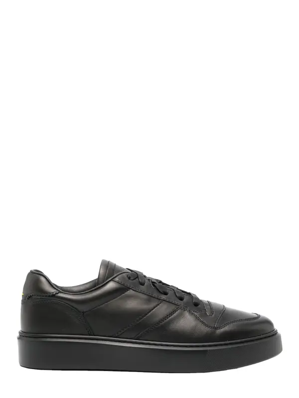 DOUCAL'S Logo-debossed Leather Sneakers - Black