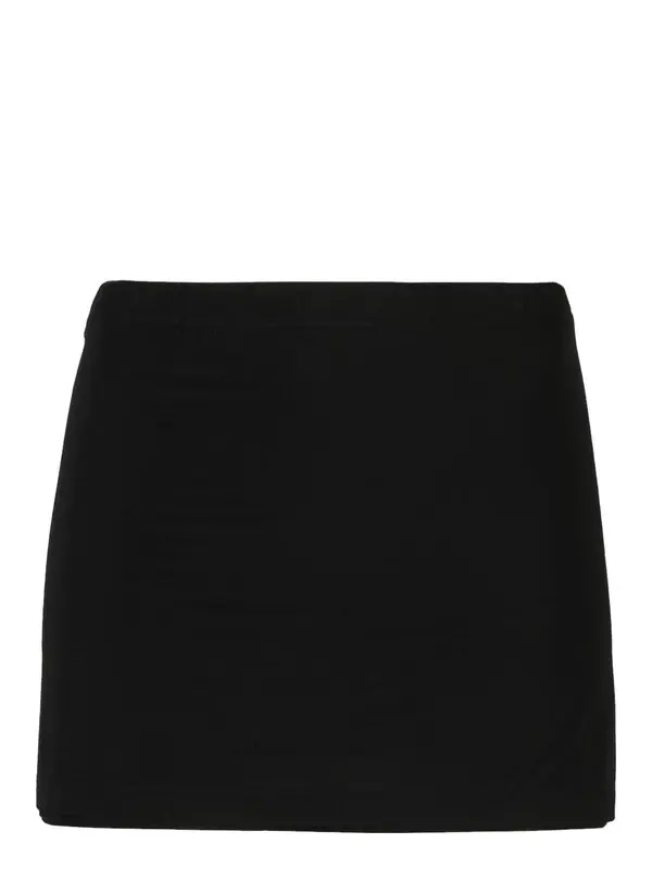 Wardrobe.NYC Layered Jersey Miniskirt - Black