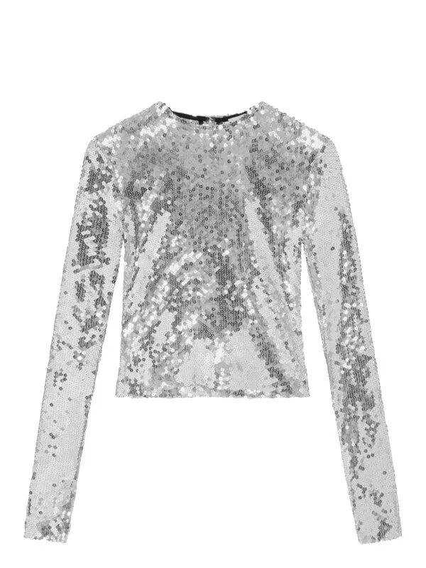 16Arlington Tanith Sequin-embellished Top - Silver
