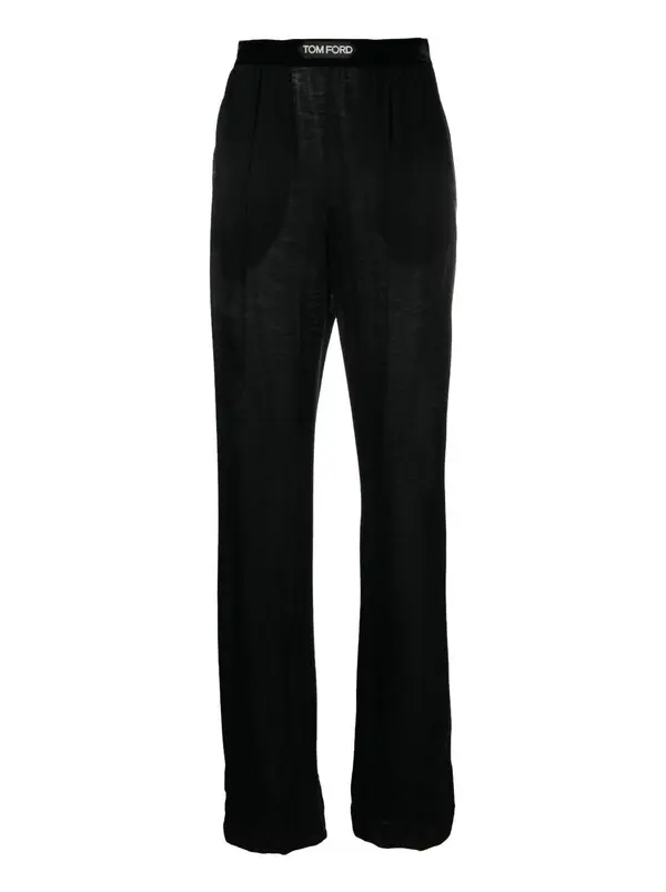 TOM FORD Logo-waistband Cashmere Track Pants - Black