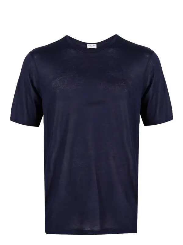 Saint Laurent Crew-neck Short-sleeve T-shirt - Blue