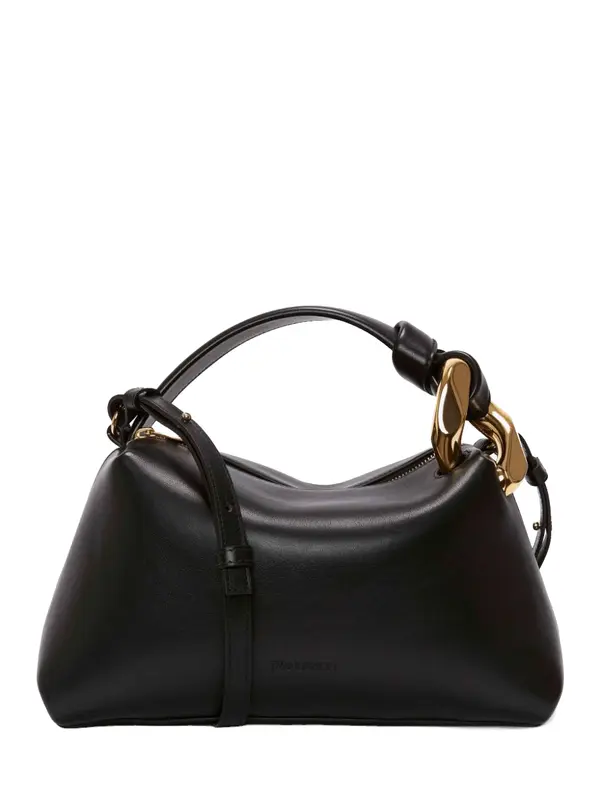 JW Anderson Corner Leather Bag - Black